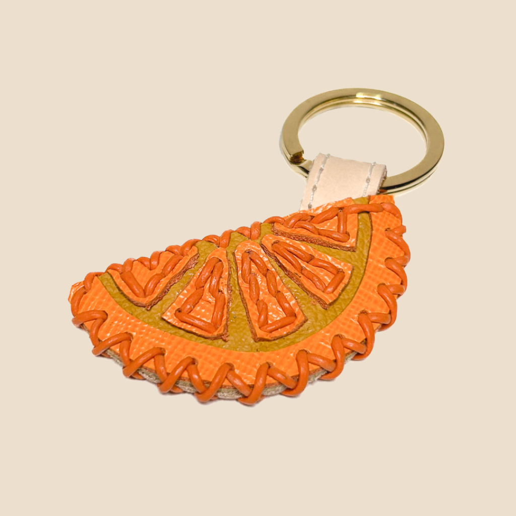 orange slice keychain - fado made co.