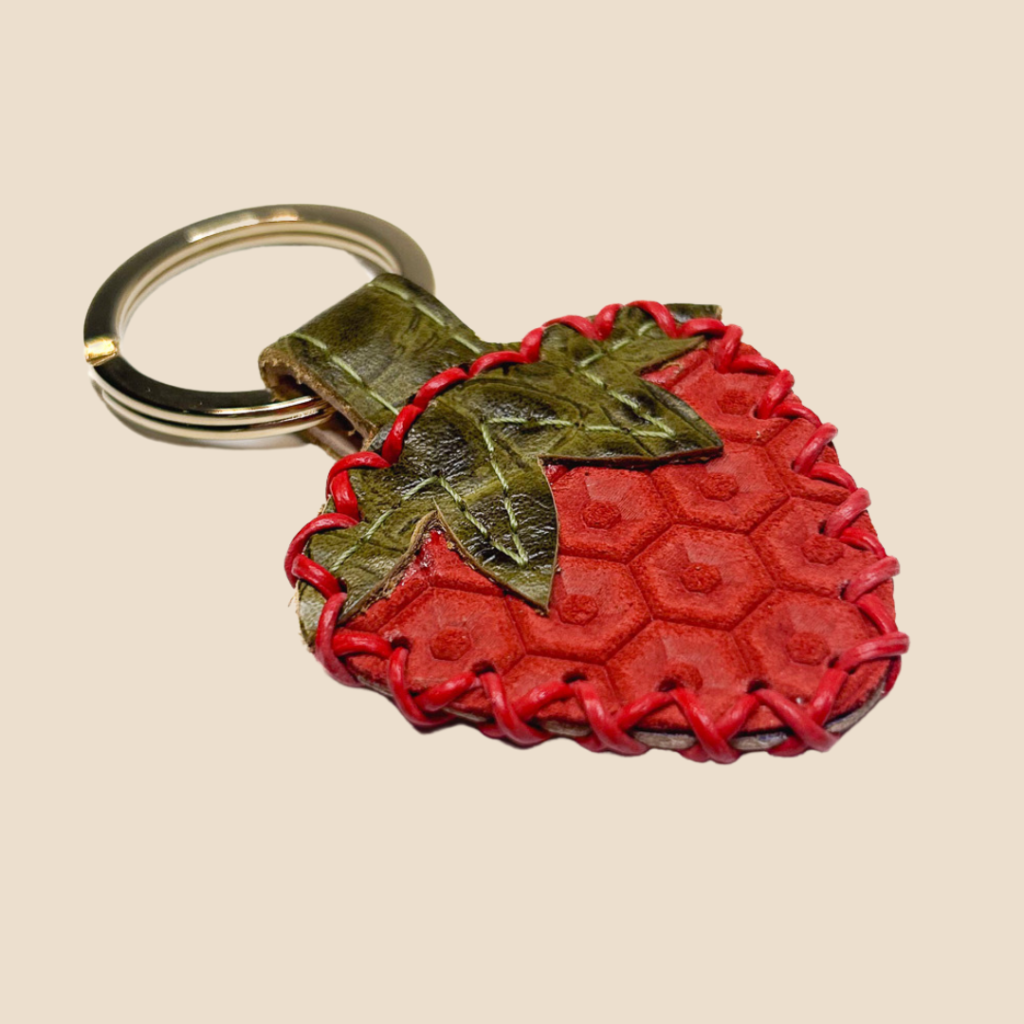 strawberry keychain - fado made co.